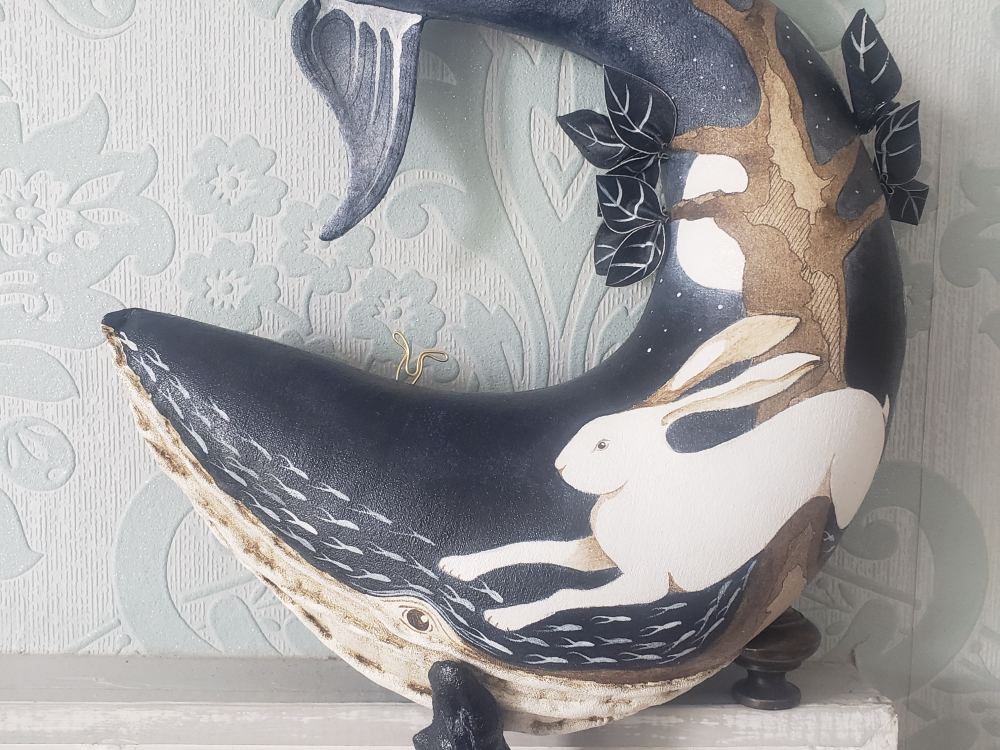 White hare dreaming - Reserved for Lisa A.Foley | LAINEY WHITWORTH ART